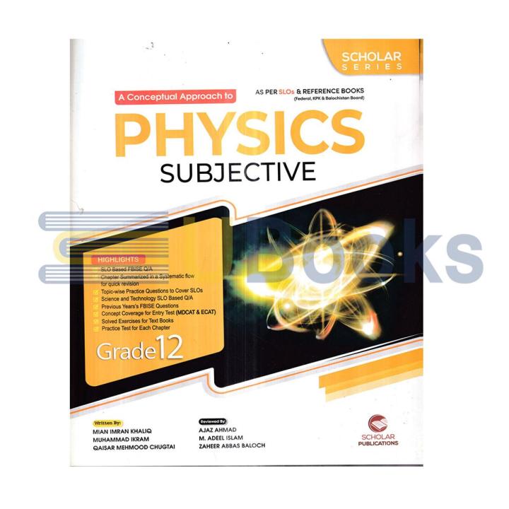 Physics Subjective For XII (Federal Board) - Scholar | Daraz.pk