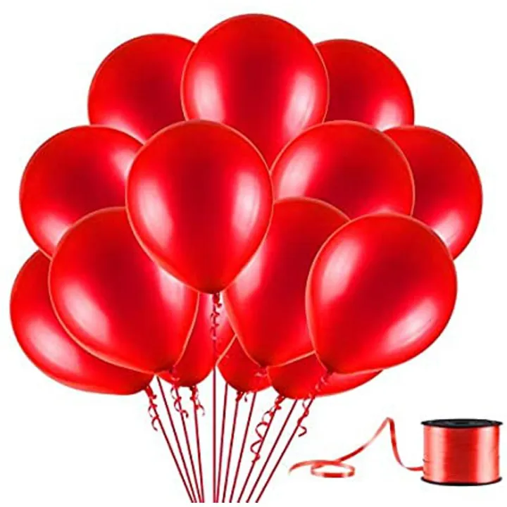 Latex Metallic Red Color Balloons (Pack of 100) | Daraz.pk