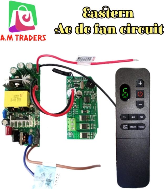 Universal Solar AC/DC 12V Ceiling Fan Circuit Kit BIG High Power Circuit Remote Smart Speed ...
