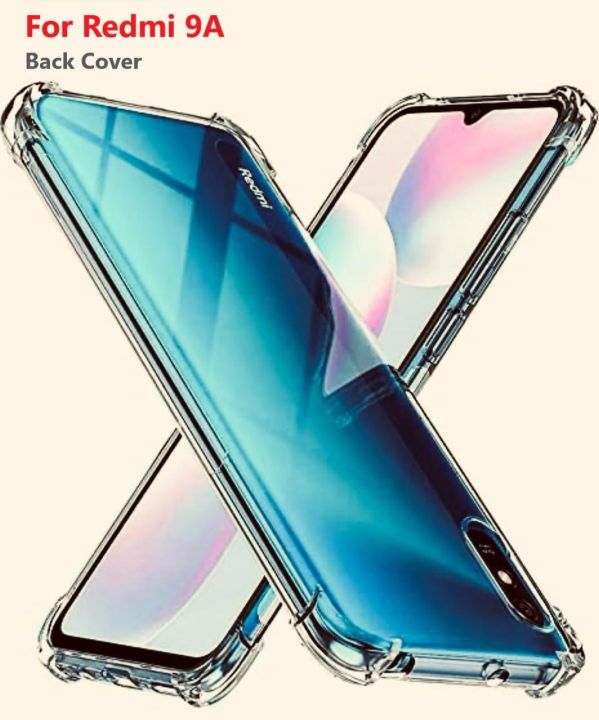 Redmi 9A Back Cover Transparent Soft Bumper Clear 6D Silicon Jelly Back ...