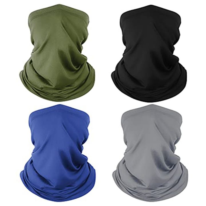 4 Pack Neck Gaiter Breathable Bandana Mask for Outdoor Protection ...