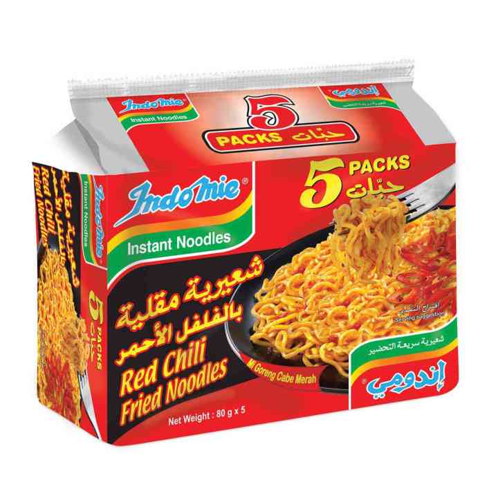 Indomie Instant Noodles Red Chili Fried Noodles 80g Pack of 5 | Daraz.pk