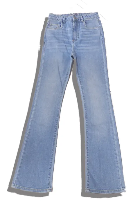 Denim Stretchable /high waist/boot cut/Flare fit jeans /pants for girls ...