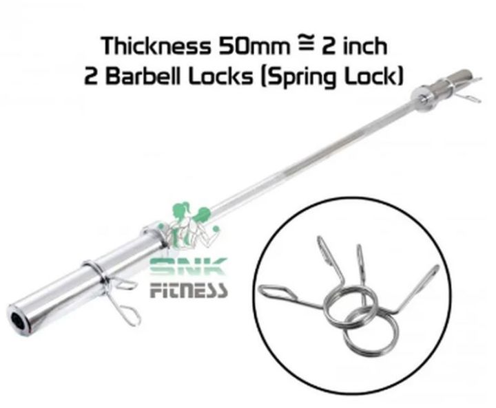 A J MOLL 1Pair 50mm Gym Weight Bar Barbell Spring Collar Clip Dumbbell ...