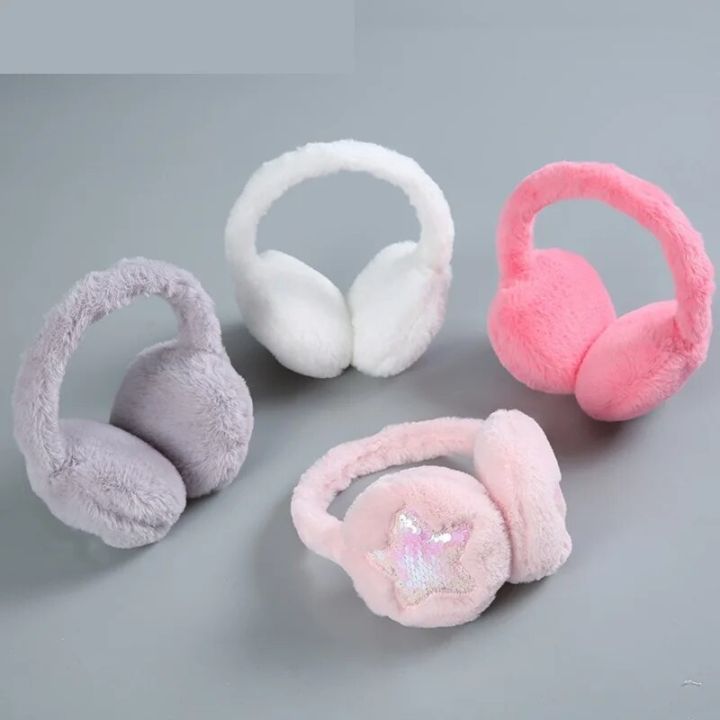 【HOT】 New Cute Stars Pattern Warm Earmuffs For Women Sweet Spice Girl ...