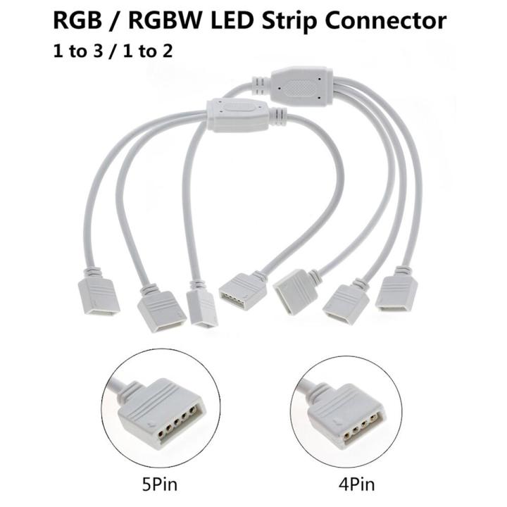 1 to 3 / 1 to 2 HUB RGB RGBW LED Strip Connector 4pin 5pin Connector ...