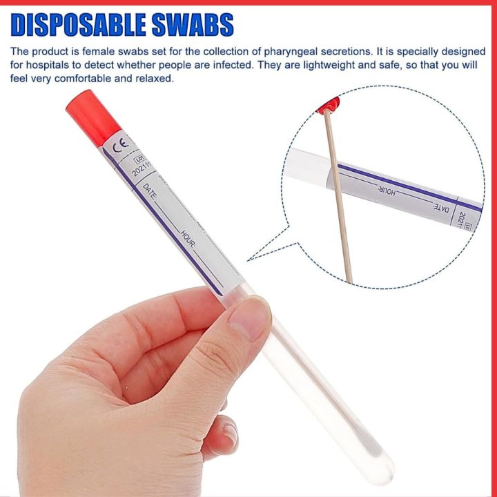 Disposable Sterile Swab Sticks (10-100 Pack) - Wooden Swabs in Plastic ...