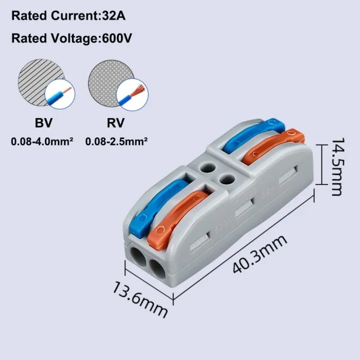 Docking Mini Quick Terminal Block Universal Compact Fast Connector Push ...