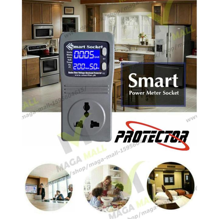 Digital Outlet Power Meter Energy Monitor Volt Watt Voltage Amps Socket Analyzer | Daraz.pk