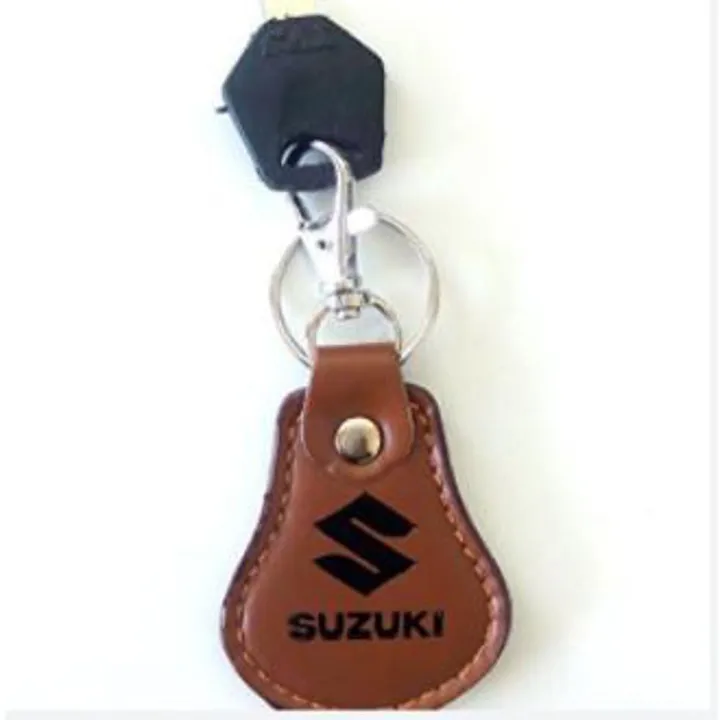 SUZUKI Car leather Keychain ( Brown ) | Daraz.pk