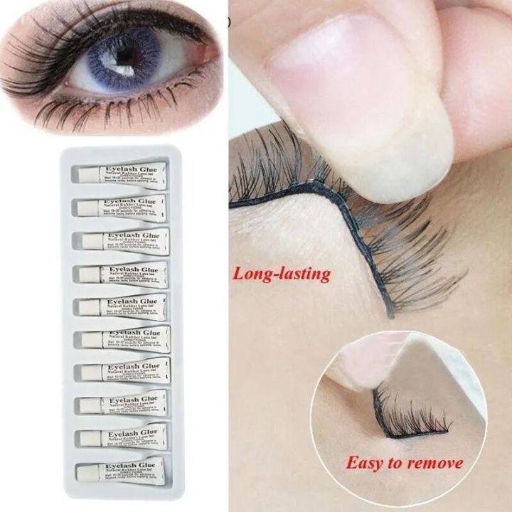 10pcs Mini Eyelash Glue Clear Waterproof False Eyelash Adhesive ...