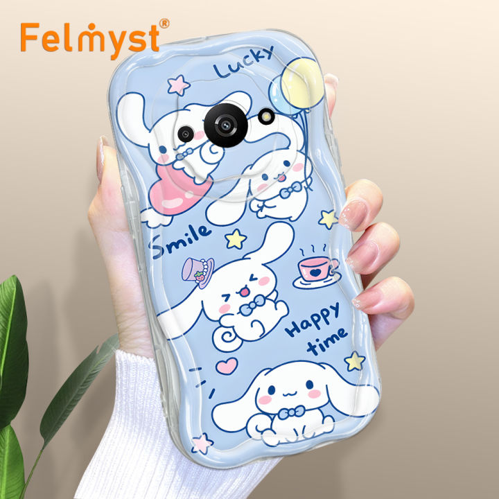 FELMYST for Redmi A3 Back Cover Melody Kuromi Cream Texture Wavy Edge ...