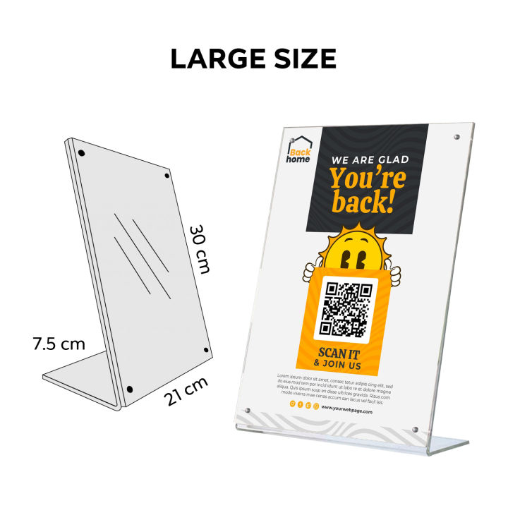 Transparent Acrylic Strong Magnetic Brochure Stand Flyer Leaflet ...