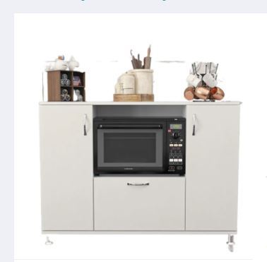 Multi-Purpose Oven Cabinet With Extra 3 Compartment Space White Can Be ...