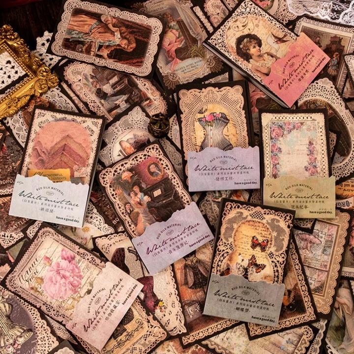 TIANZI 45pcs/pack Vintage Lace Craft Paper Decorative vintage lace ...