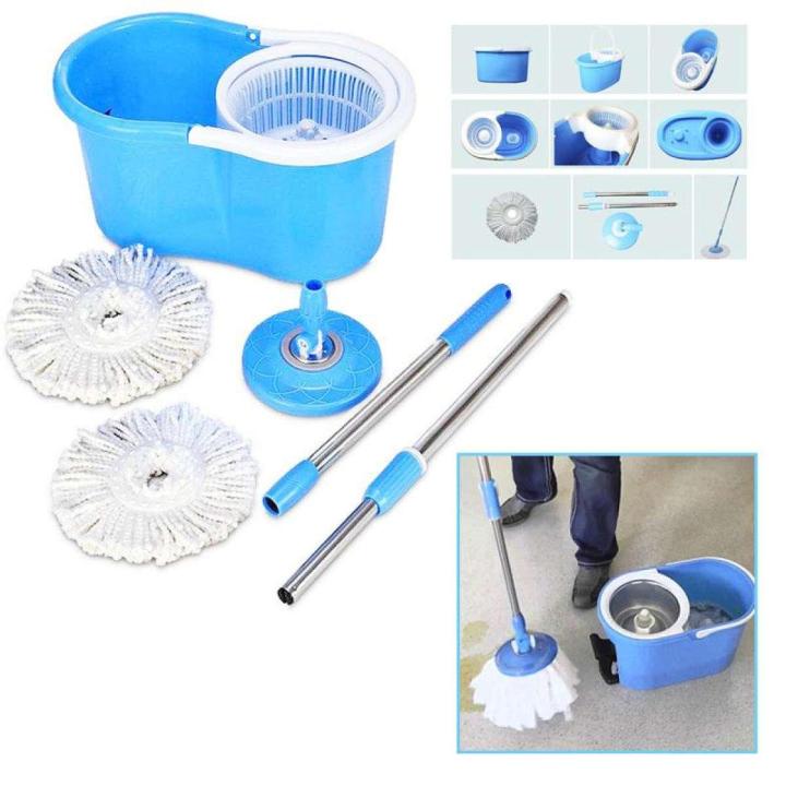360 Degree Rotating Microfiber Mop Head Kitchen Bathroom Cleaning ...