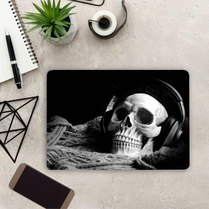 Headphones Skull Laptop Skin Vinyl Sticker Decal, 12 13 13.3 14 15 15.4 ...