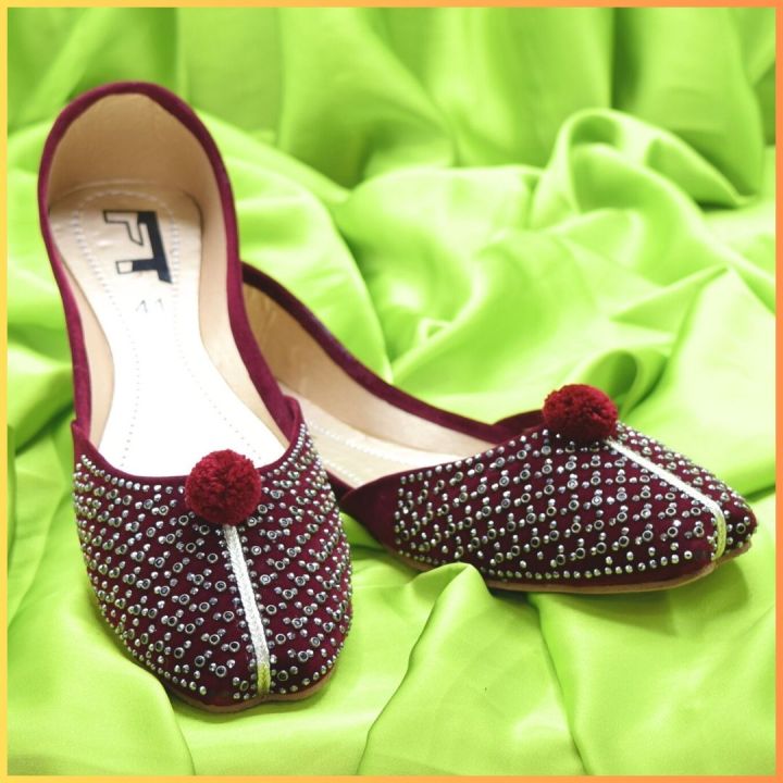 Maroon Khussa for women KH0525 | Daraz.pk