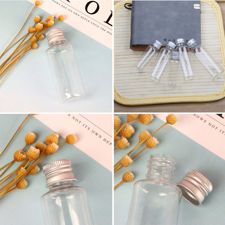 Plastic Transparent aluminum cap bottle Lightweight Transparent Bottle ...