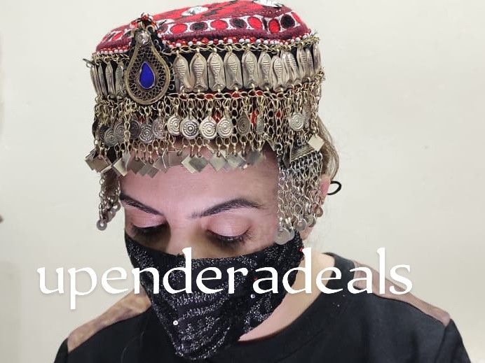 Halima Sultan style Handmade Cap for Women & Girls with Jewellery ...