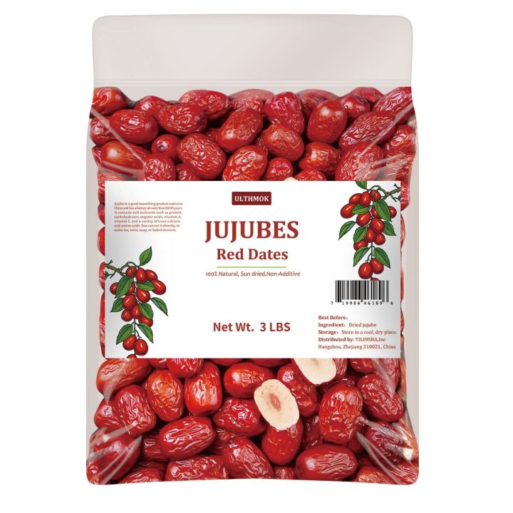 Premium Jujube Red Dates 100g,Selected Dried Fruit,Big & Delicious,100% ...