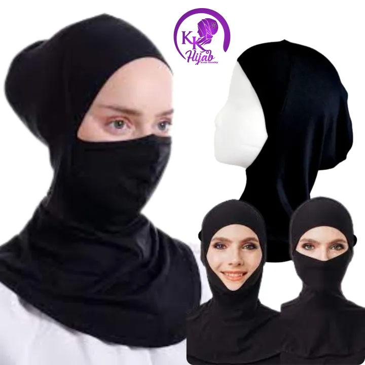 KK Hijab | Women's Ninja Hijab Cap Under Scarf Stretch Jersey Full Neck ...