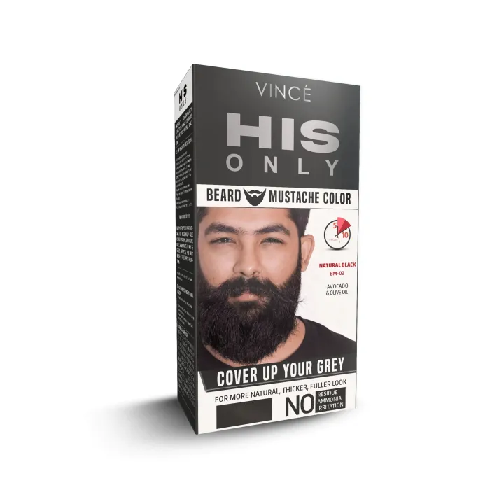 Vince Natural Black - Beard & Mustache Color (BM-02) | Daraz.pk