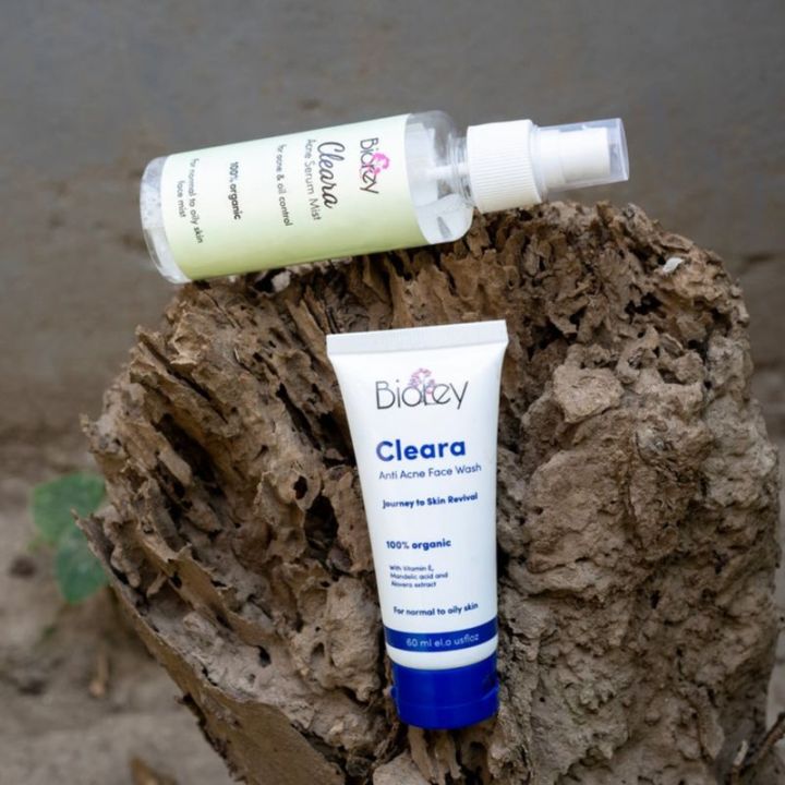 Anti-Acne Bundle – Cleara Facewash & Acne Serum Mist | Deep Pore Cleanser & Hydrating Serum For ...