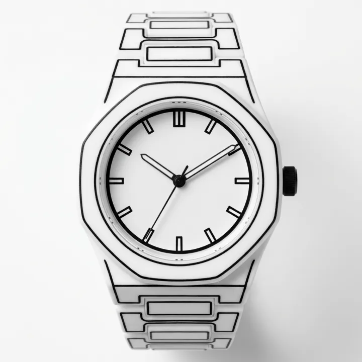 Unique 2D Sketch Style Watch for Men & Women – Cartoon Aesthetic Cel ...