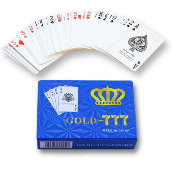GOLD-777 ALL plastic playing cards for family and friends | Daraz.pk