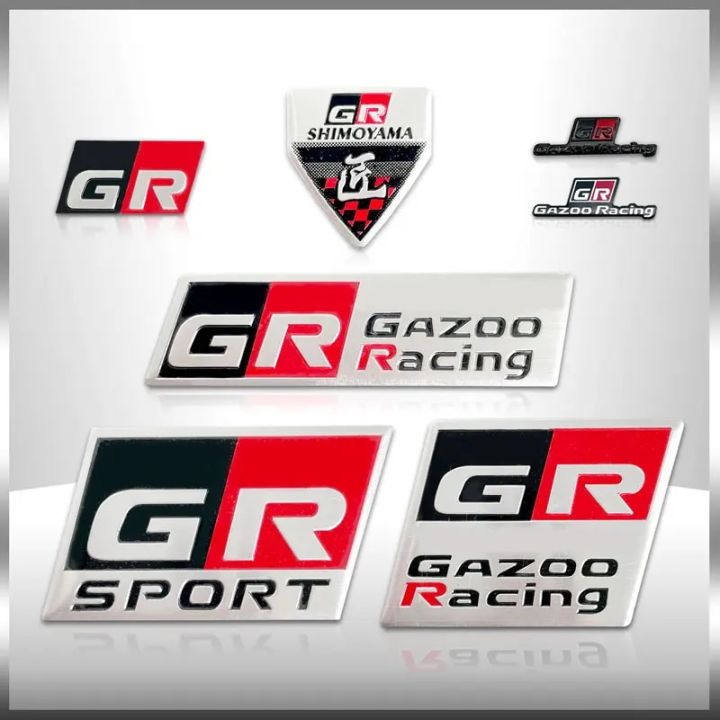 3D Aluminum Car Styling GR Sport/GR Gazoo Racing Emblem Auto Body Trunk ...