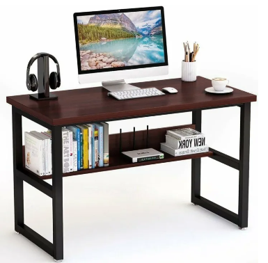 Computer and Study Table for Office & Home Portable Writing Desk 4ft L ...