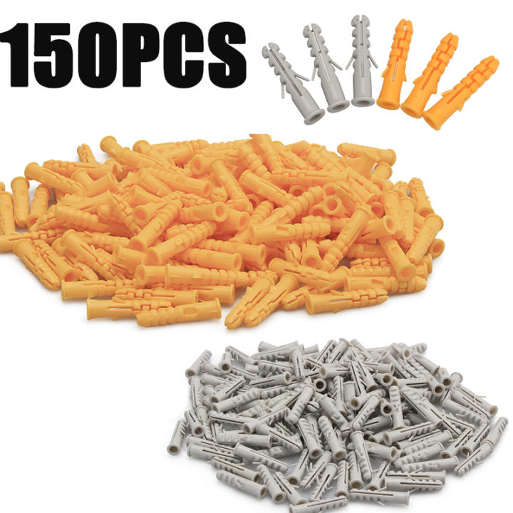 150pcs Plastic expansion pipe M6*30mm rubber plug plastic pipe nylon ...