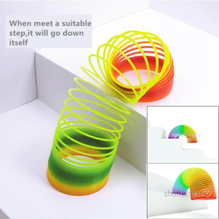 Rainbow Slinky Springs Toy Classic Bounce Fun for Kids | Daraz.pk