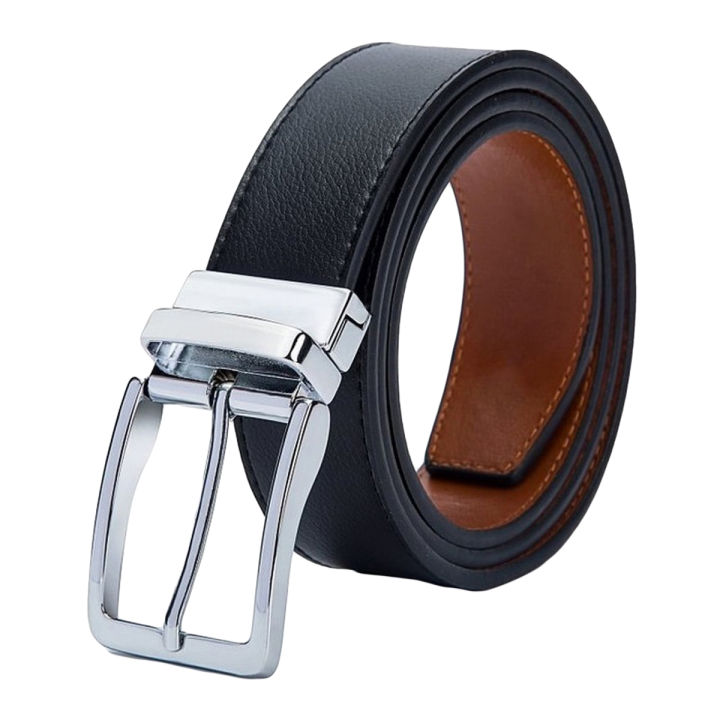 Most trendy revolving buckle Double sided belt for Men | Daraz.pk