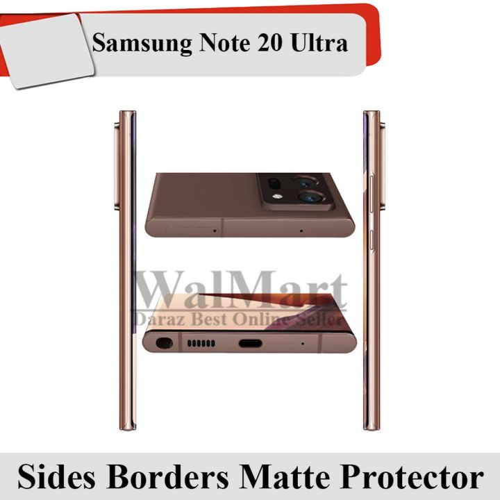 Samsung Galaxy Note 20 Ultra Side Borders Matte Protector Soft Skin ...
