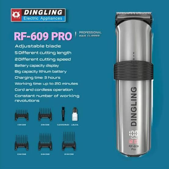 Original DINGLING RF-609 Pro Digital Professional Hair Clipper Electric ...