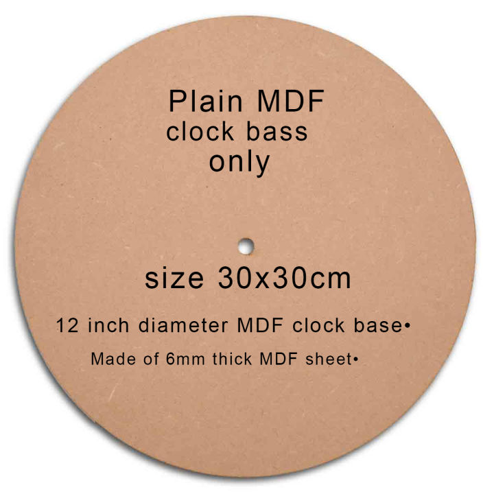MDF wooden clock base 12inch MDF sheet clock base round MDF clock for ...