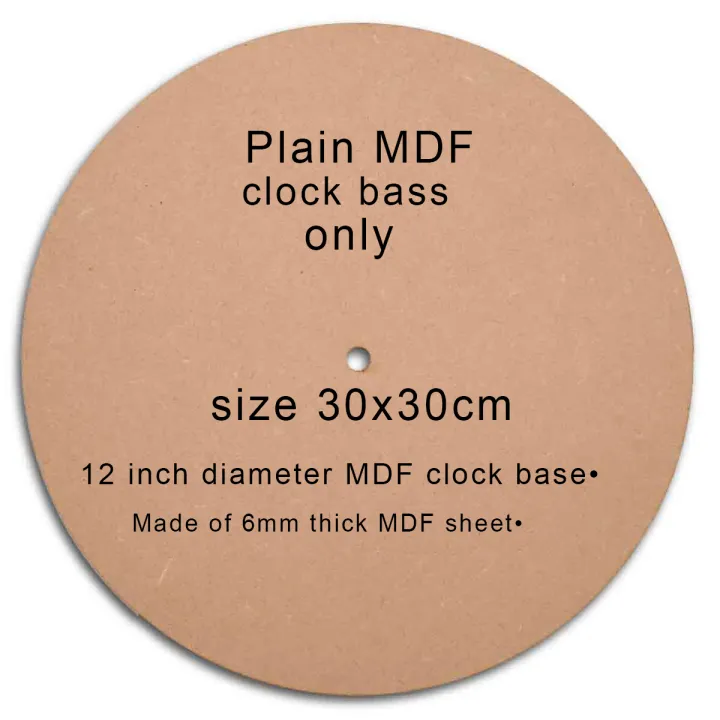 MDF wooden clock base 12inch MDF sheet clock base round MDF clock for ...