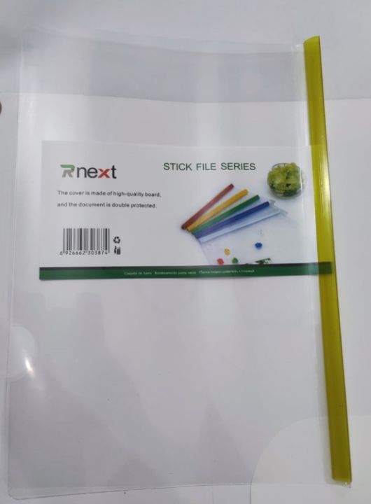 Assignment File, Stick Bar File, A4, Transparent, PVC Plastic, Report ...