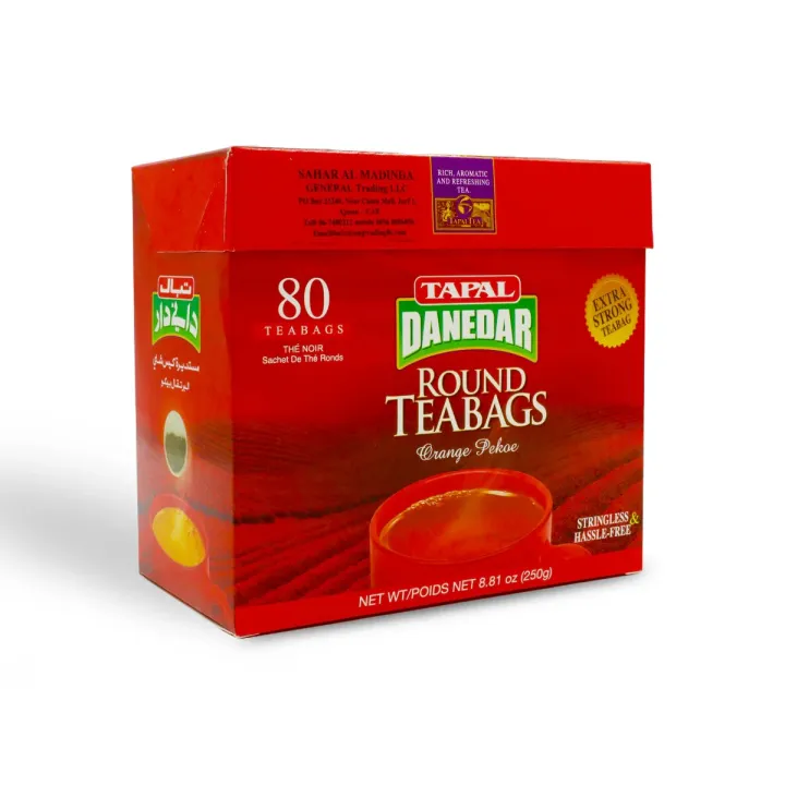 Tapaal Tea Bags Danedar Round 80 Tea Bags | Strong & Full-Bodied Tea ...