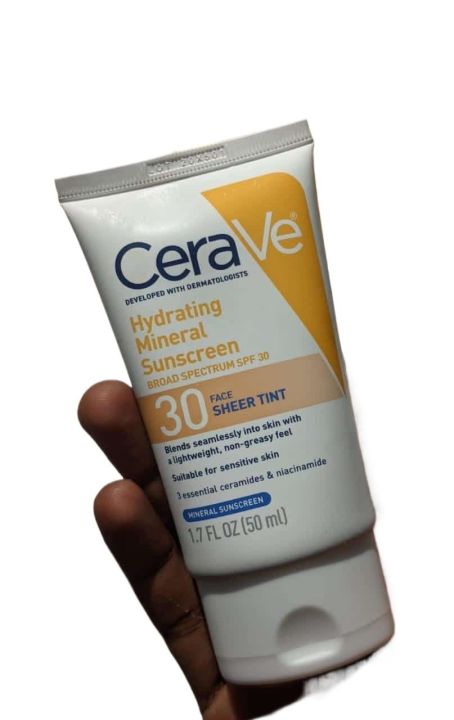 PACK OF 2 LOTION | Cerave Hydrating Mineral Tinted Face Sunscreen Lotion - Spf 30 ( ORIGINAL ...