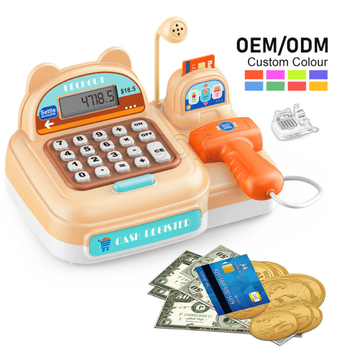 Children Education Toys With Light Sound Play House Cash Register Pos ...