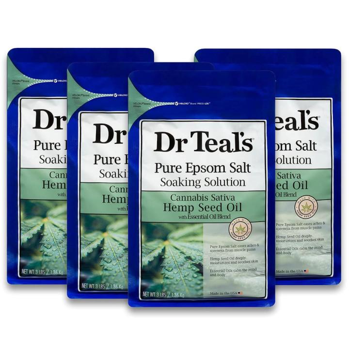 Pure Epsom Salt, Can nabis Sativa He mp Seed Oil, 500 (Pack of 4 ...