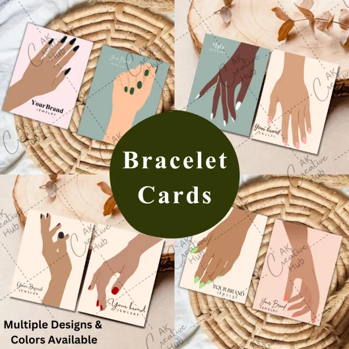 Customized Hand Bracelet Display Card, Bracelet Packaging Mini Brands ...