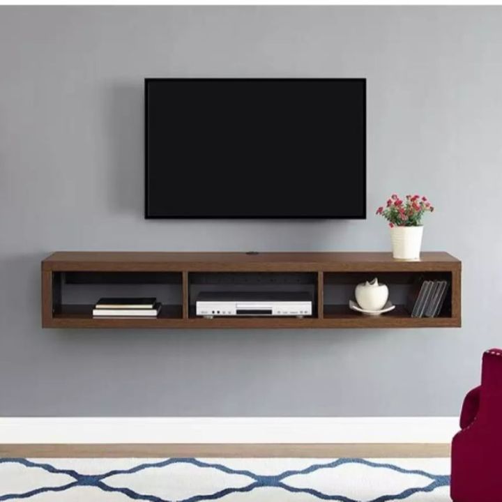 Led tv shelf Wall mounted Lcd racks Wall Mounted Media Console Floating ...