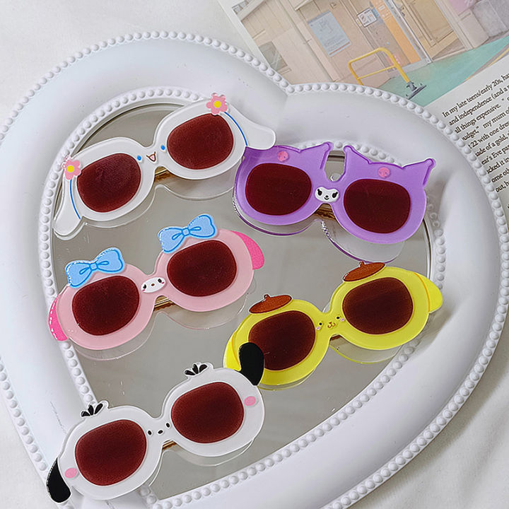 Sanrio Pochacco Kuromi Hellokitty Mymelody Purin Dog Cartoon Glasses