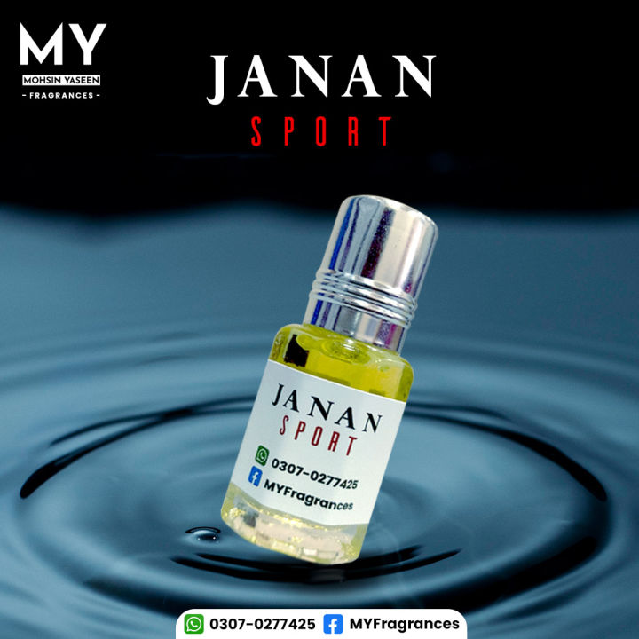 Janan Sport Non Alcoholic Perfume Oil Attar 6ml 12ml | Daraz.pk