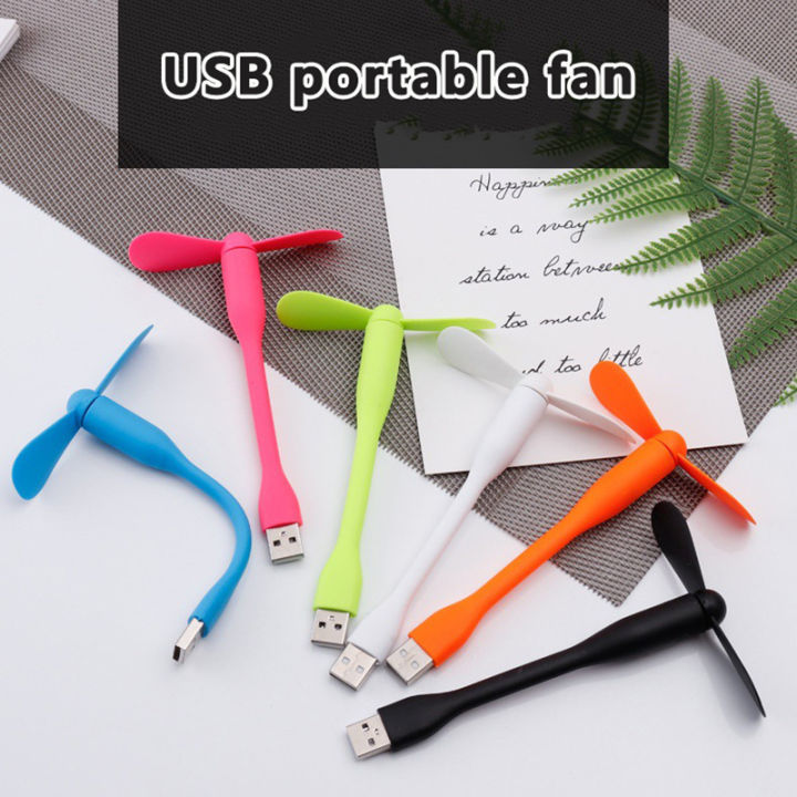 USB Small Fan Flexible Bendable Fan For Power Bank Laptop PC AC Charger ...
