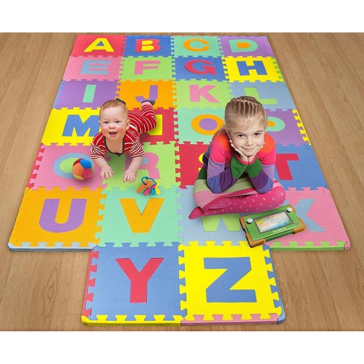 Large Size Play MAT for Kids, 26 pcs Alphabets Puzzle Mat for Kids ...
